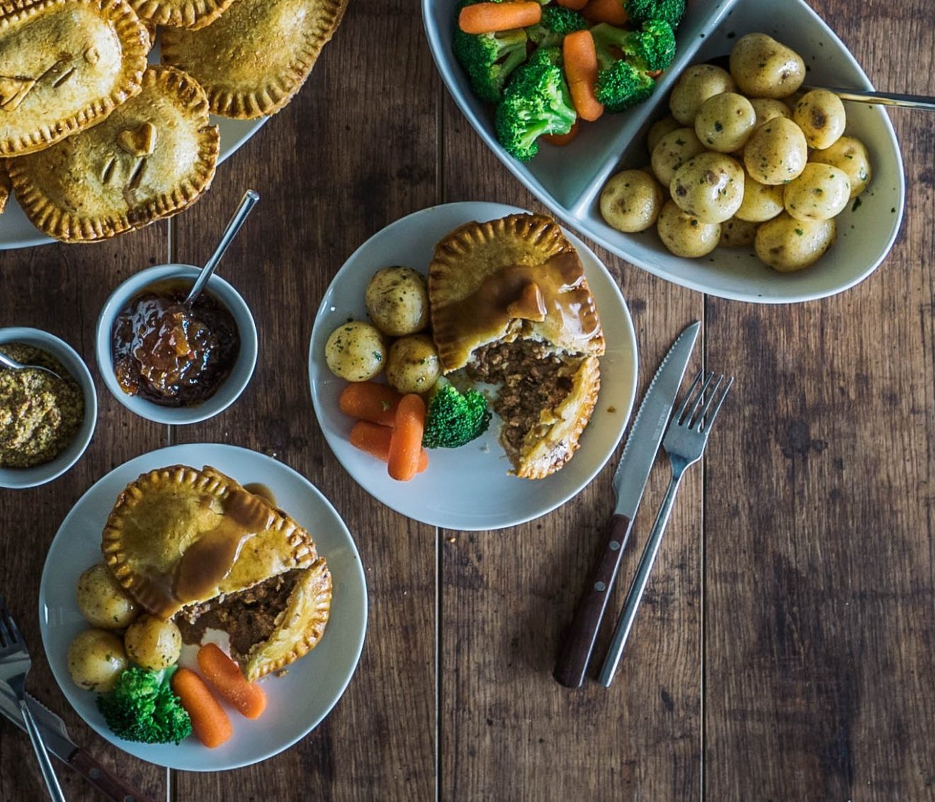 6 Piece Classic Chip Shop Pies |Toppings Pies